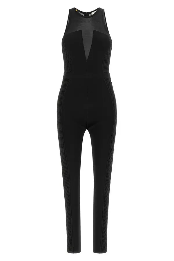 Elisabetta Franchi Sheer Panel Jumpsuit