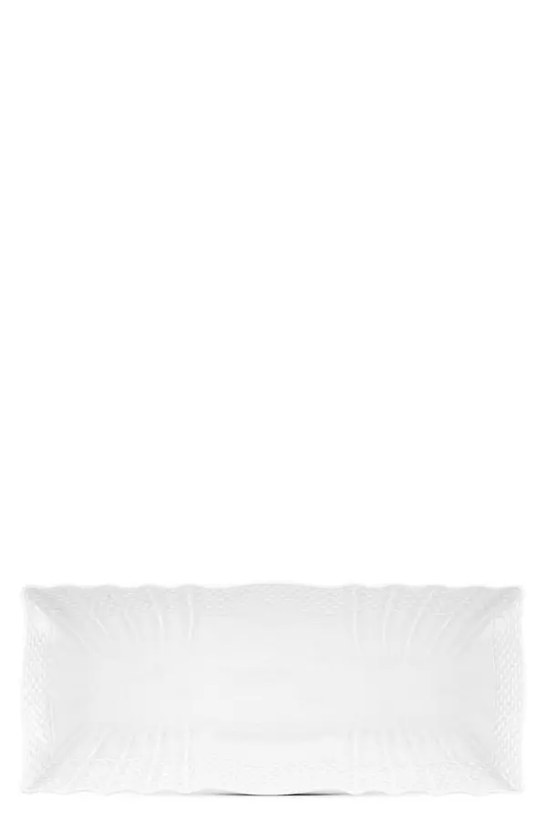 GINORI 1735 Vecchio Rectangular Porcelain Tray - White