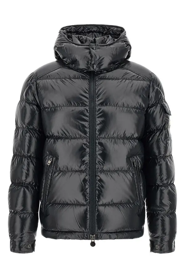 Moncler Puffer Jacket With Laqué Finish - Blue