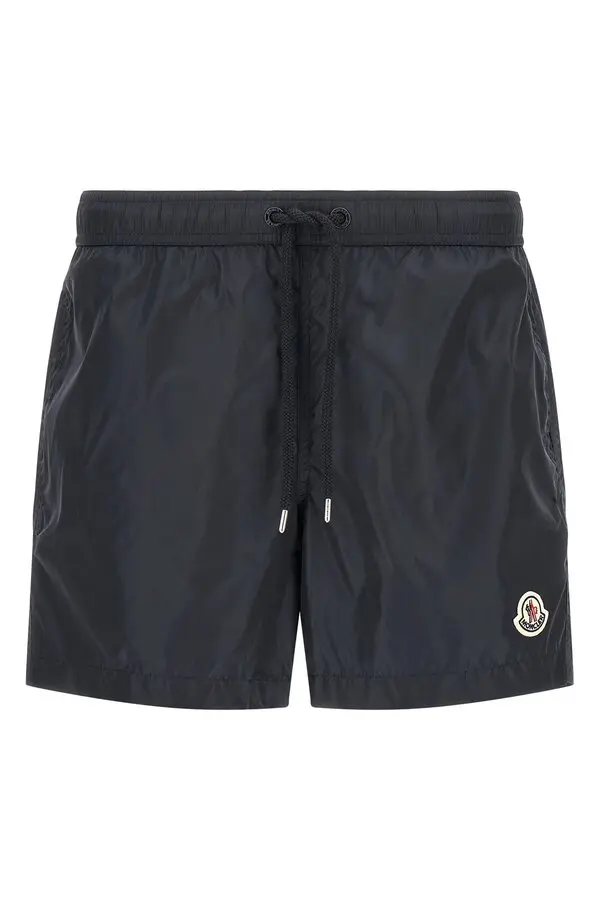 Moncler Logo Patch Swim Shorts