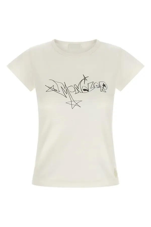Moncler T-shirt With Graphic Print - White