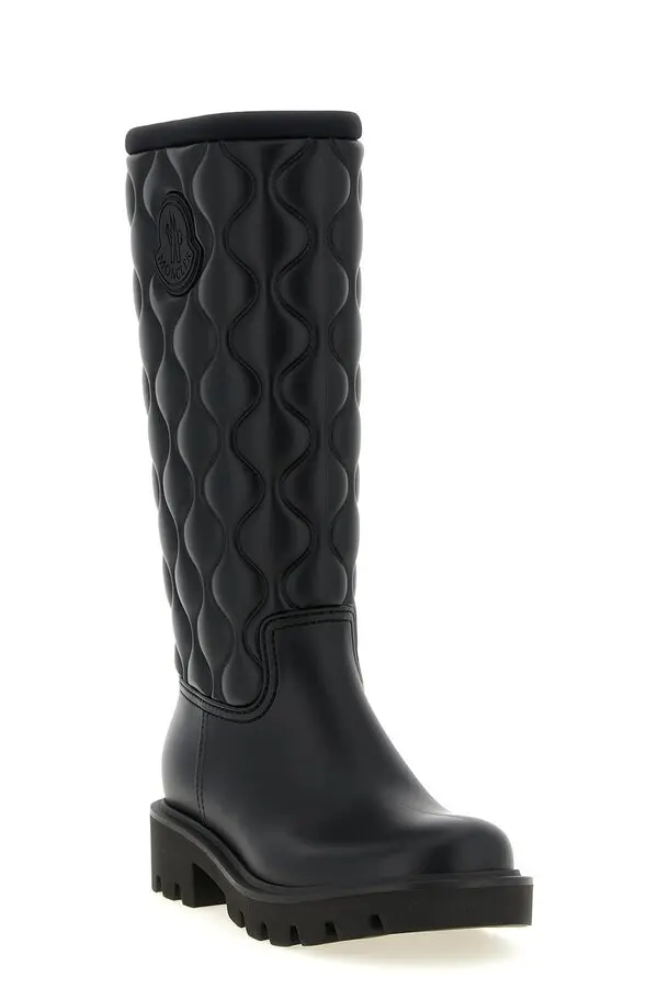 Moncler Knee-high Boots With Quilted Effect