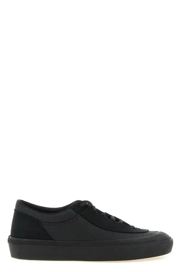 Stone Island Sneakers With Compass Logo Patch - Black