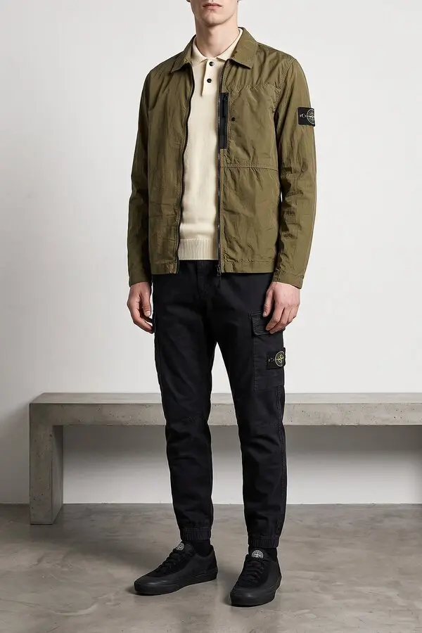 Stone Island Polo Sweater With Compass Badge
