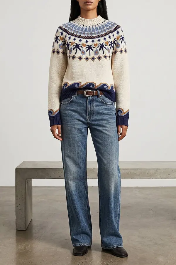 Alanui Virgin Wool Sweater With Jacquard Knit
