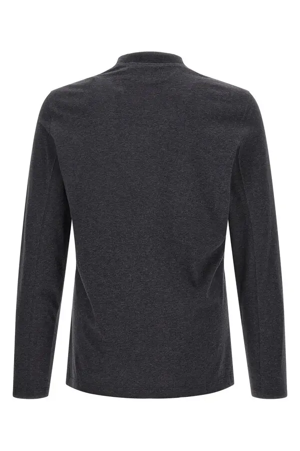 Brunello Cucinelli Pure Cotton Jersey Mock Neck T-shirt