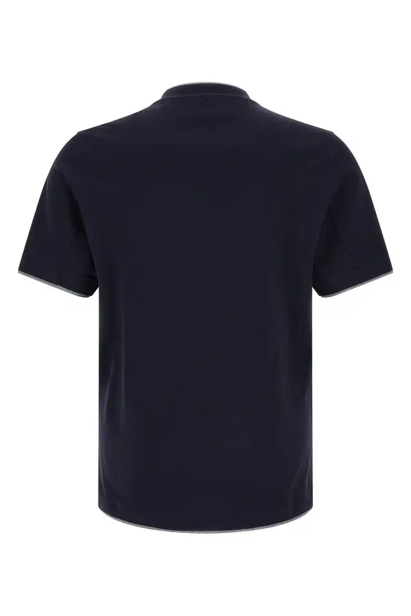 Brunello Cucinelli Cotton T-shirt With Layered Effect