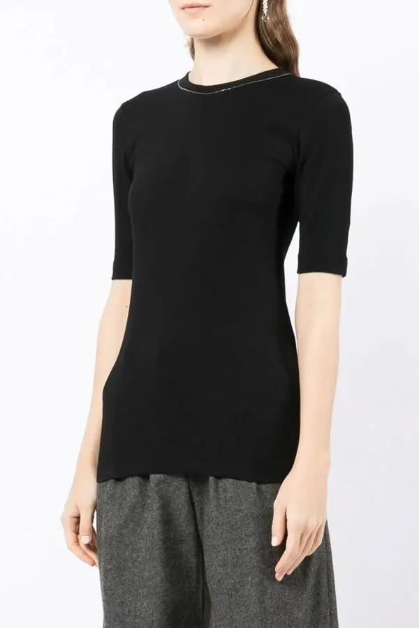 Brunello Cucinelli Shiny Collar' Top