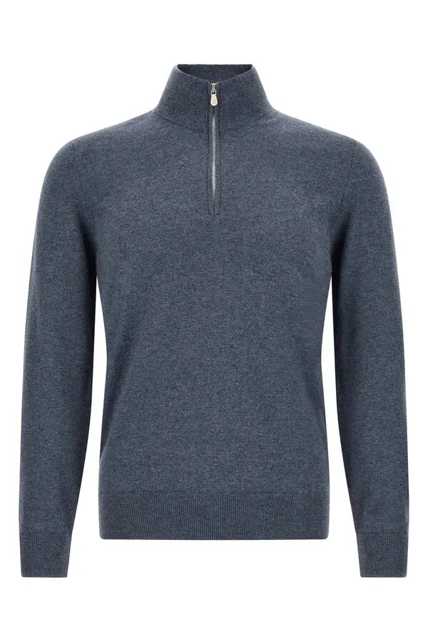 Brunello Cucinelli Half-zip Sweater - Blue
