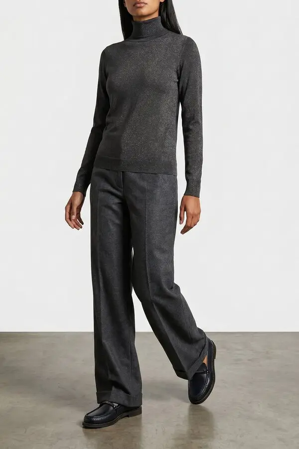 Brunello Cucinelli Sparkling Cashmere Turtleneck