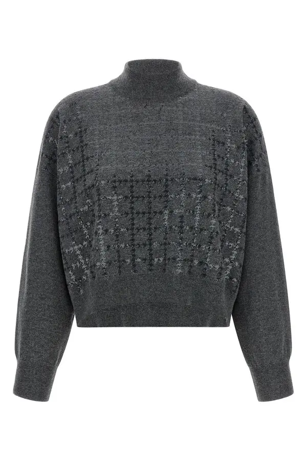 Brunello Cucinelli Cashmere Knit Sweater - Gray