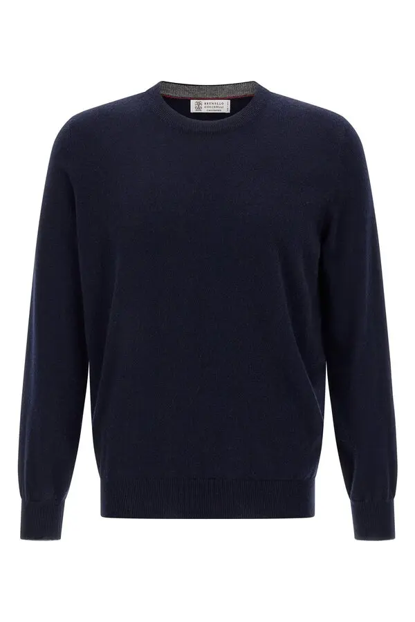 Brunello Cucinelli Pure Cashmere Crewneck Sweater - Blue