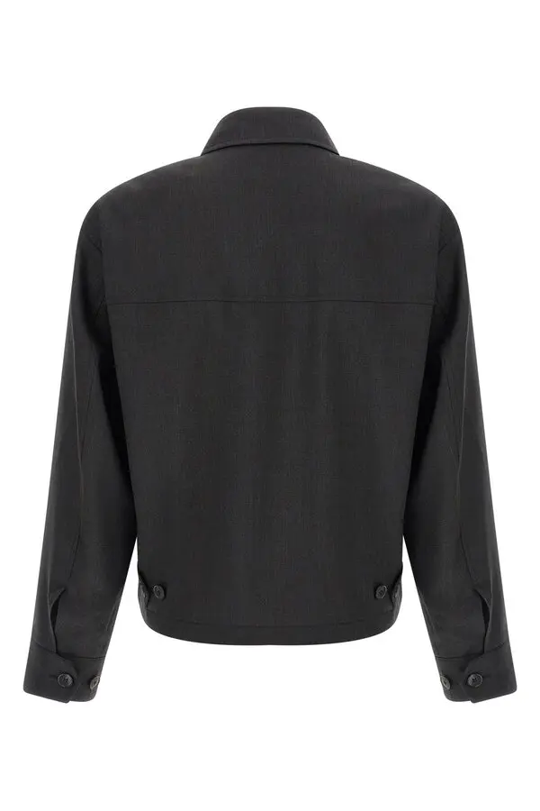 MFPEN Postal Jacket In Structured Wool - Gray