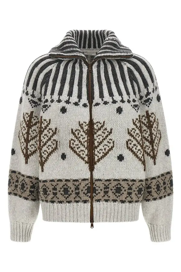 Brunello Cucinelli Color 'nordic Heritage' Cashmere Cardigan - Multi