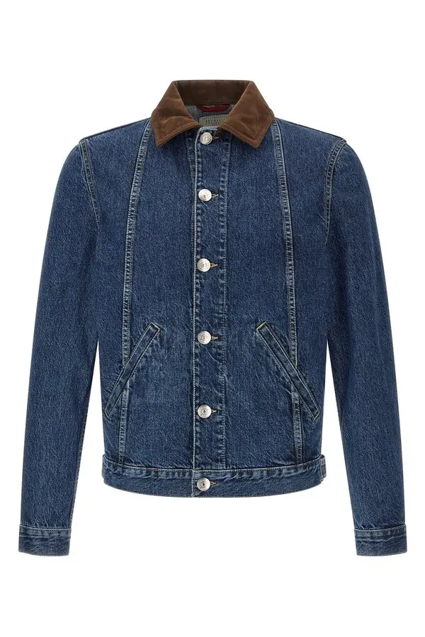 Brunello Cucinelli Denim And Suede Jacket