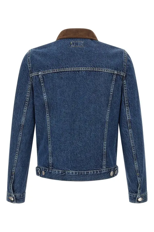 Brunello Cucinelli Denim And Suede Jacket