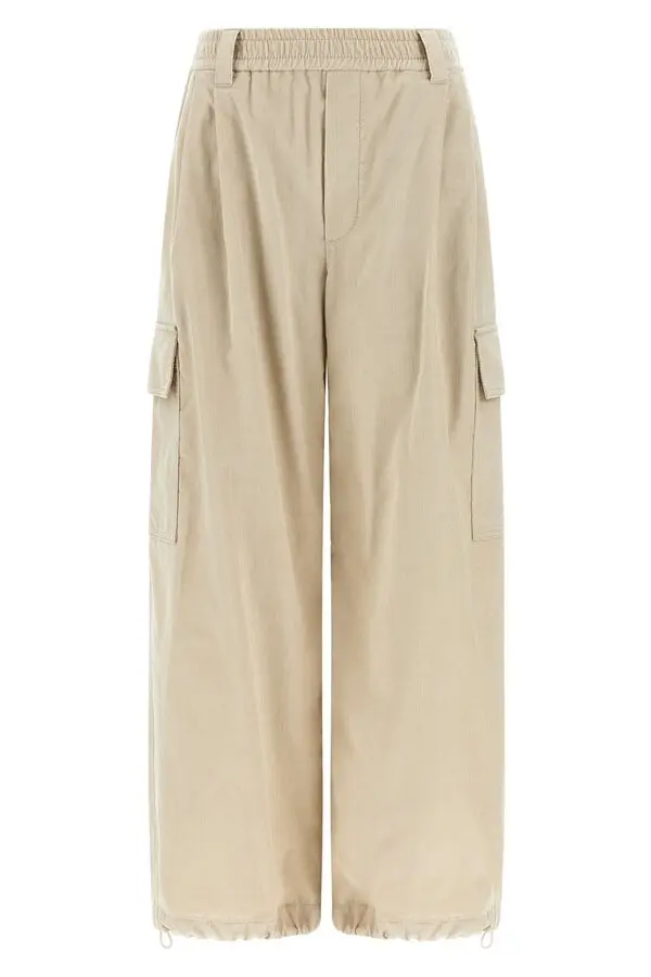 Brunello Cucinelli Baggy Cargo' Trousers - Beige