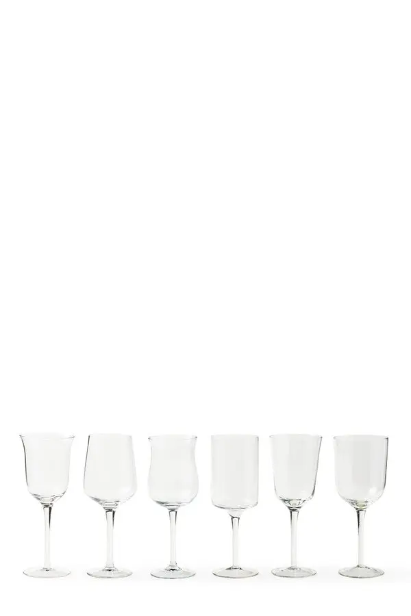 BITOSSI Set Of 6 Assorted Wine Glasses