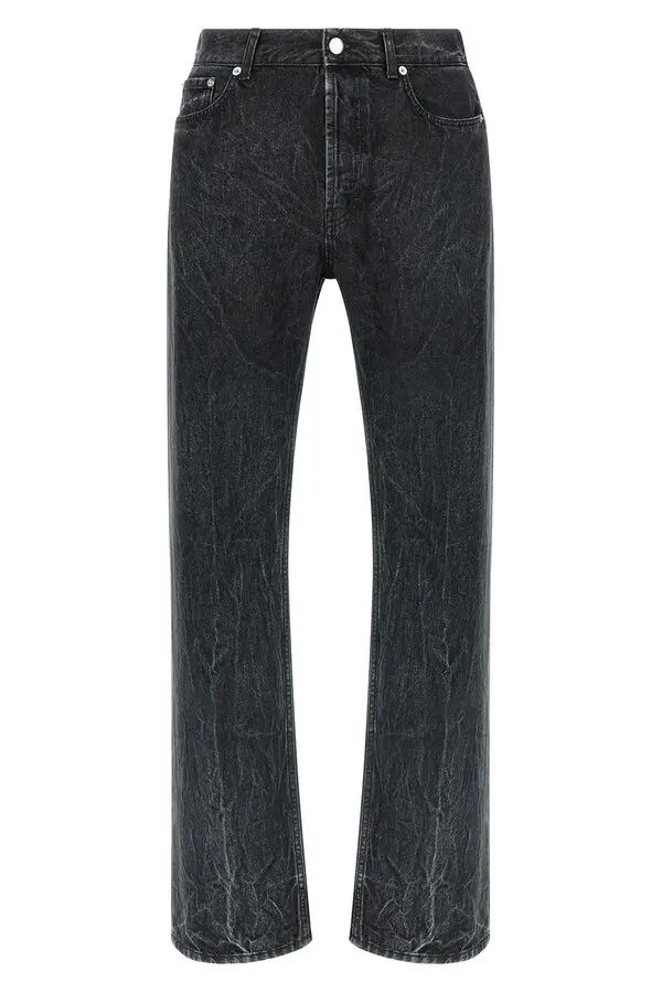 Séfr Classic Cut Jeans Marble Cotton - Black
