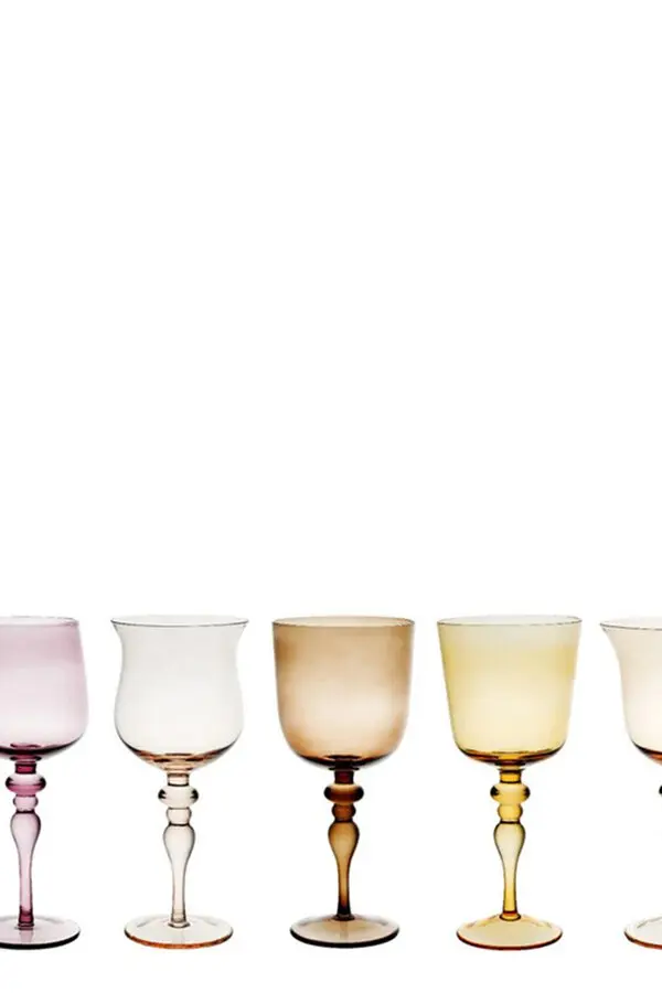 BITOSSI Set Of 6 'sculptural Stem' Goblets