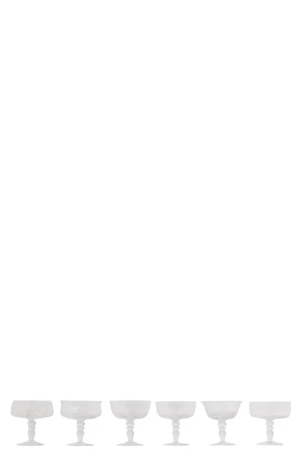 BITOSSI Set Of 6 'texture Trasparenti' Coupes