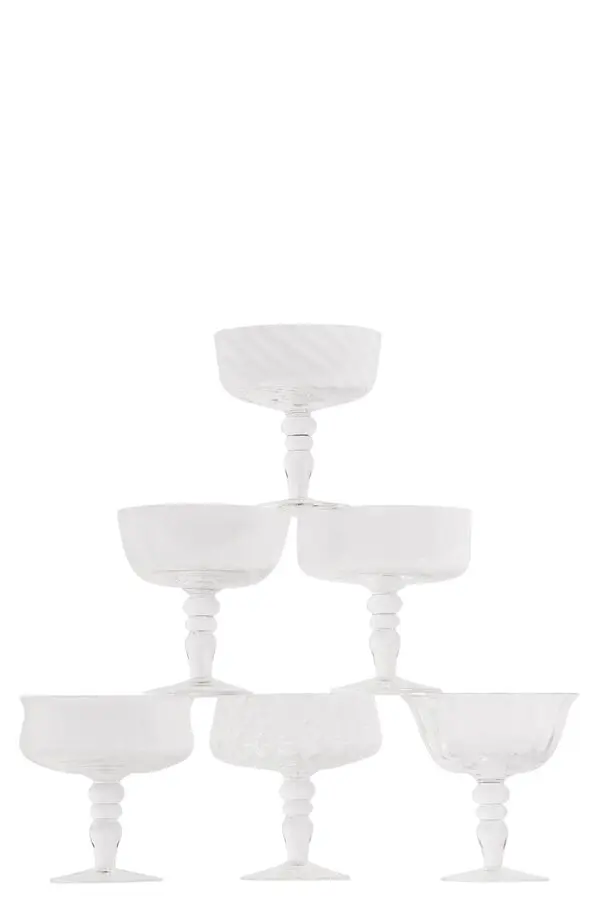 BITOSSI Set Of 6 'texture Trasparenti' Coupes