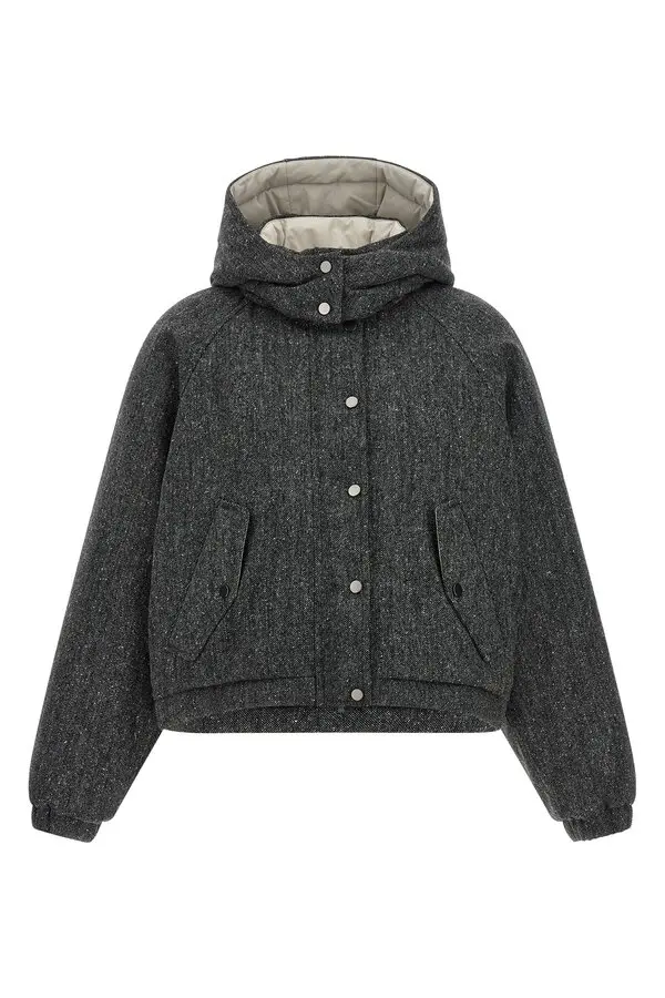 Brunello Cucinelli Down Jacket With Metal Snaps