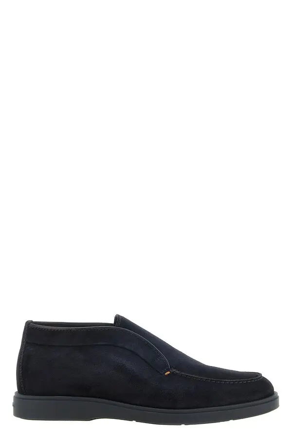 Santoni Dark Suede 'desert' Ankle Boot