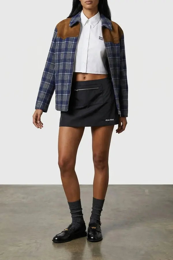 Miu Miu Gazar Tecnico Skirt