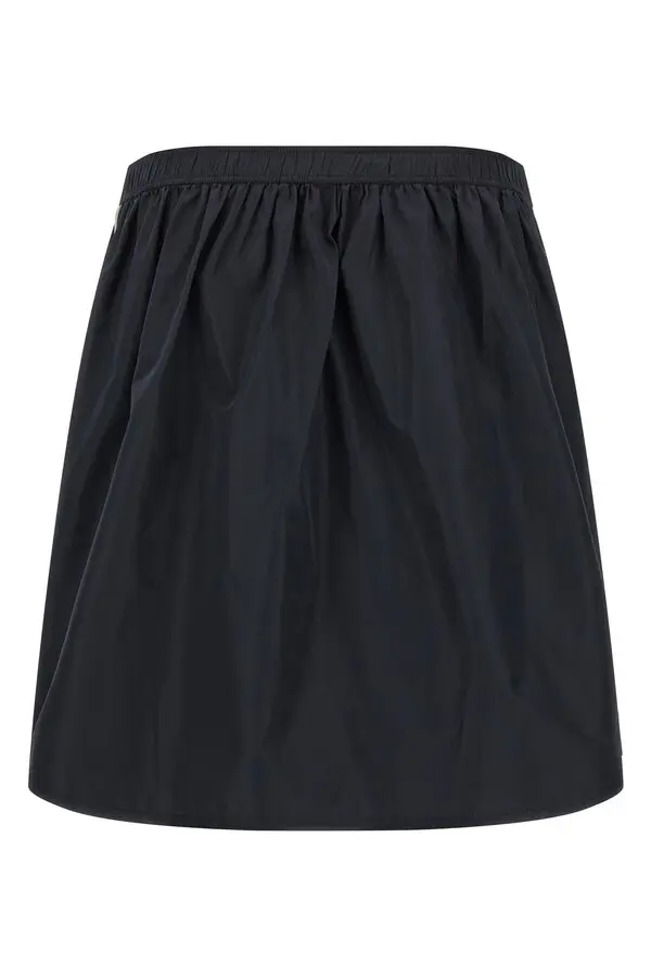 Miu Miu Navy Technical Silk Skirt