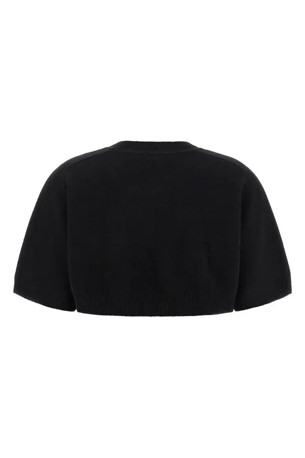 Elisabetta Franchi Cropped Sweater With Patch Pocket