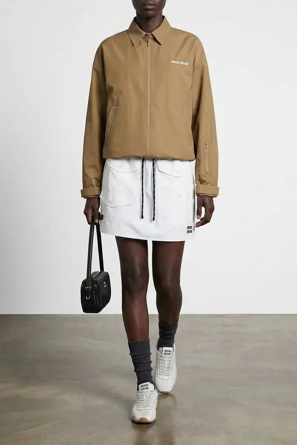 Miu Miu Windbreaker With Printed Logo