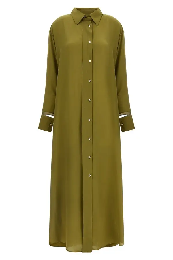 MAISON JEJIA Maxi Dress With Removable Collar