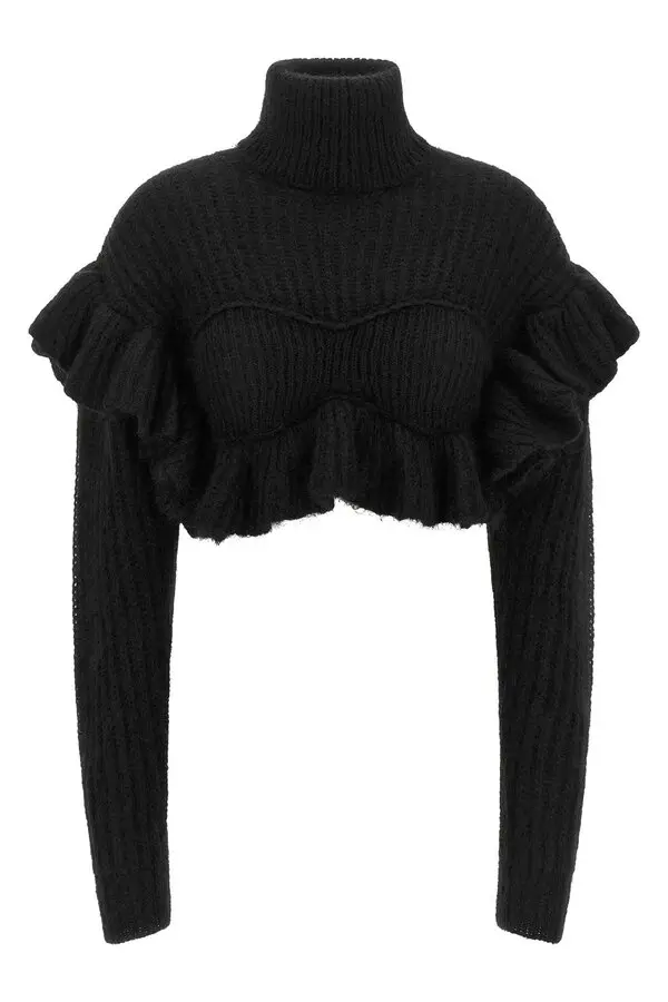 Elisabetta Franchi Ruffled Sweater - Black