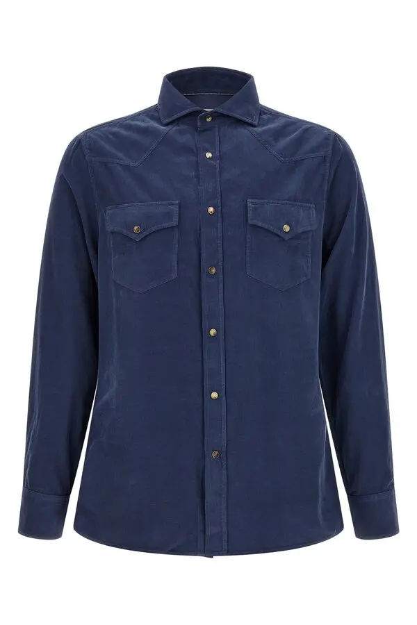 Brunello Cucinelli Corduroy Shirt - Blue