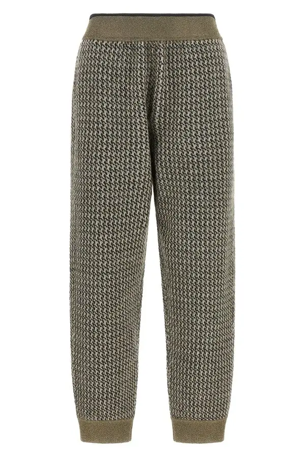 Brunello Cucinelli Sparkling Houndstooth 'track' Trousers