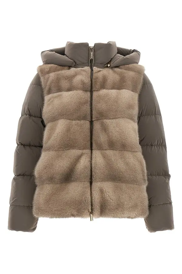 MOORER Morzine Puffer Jacket In Taupe