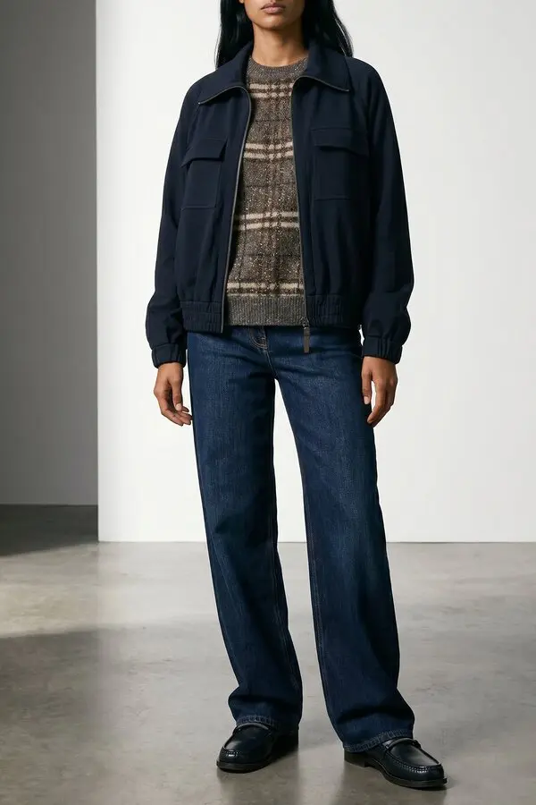 Brunello Cucinelli Shiny Zipper Pull' Sweatshirt