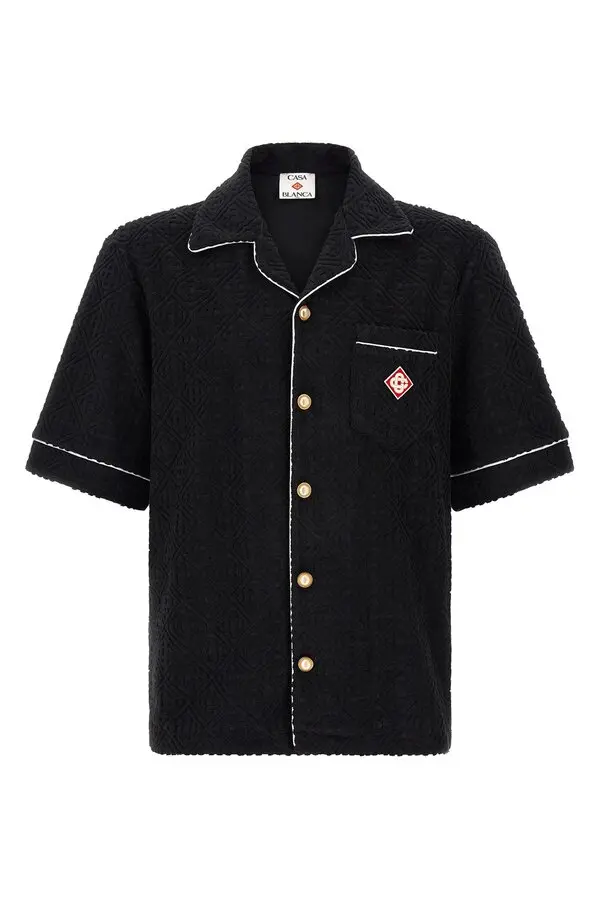 Casablanca Short-sleeved Shirt Jacquard Monogram Texture