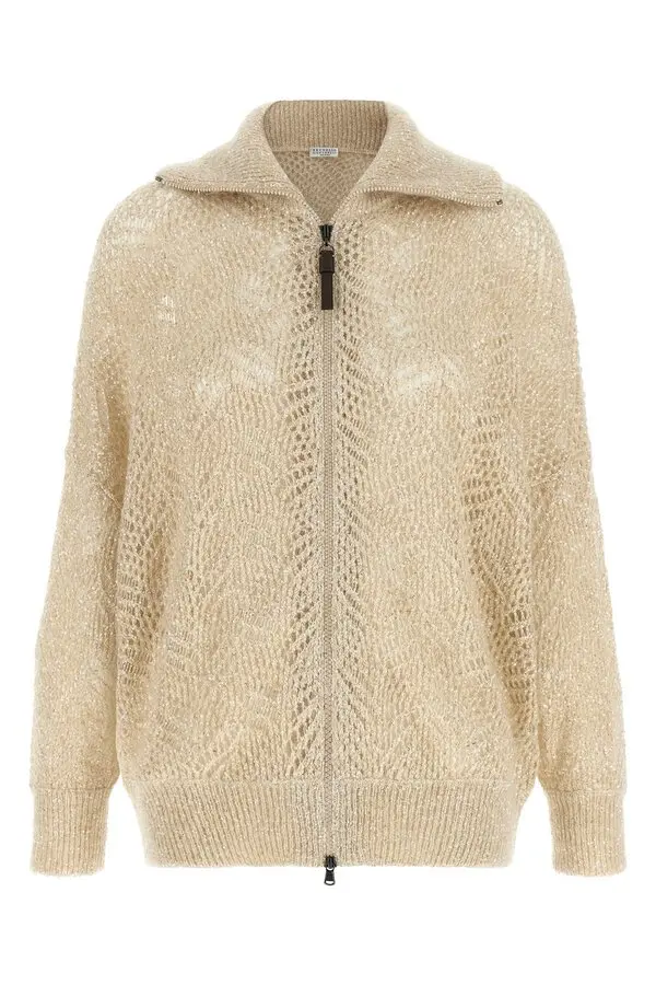Brunello Cucinelli Cardigan 'dazzling Abstract Leaf'