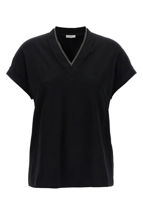 Brunello Cucinelli T-shirt With Monile Embroidery
