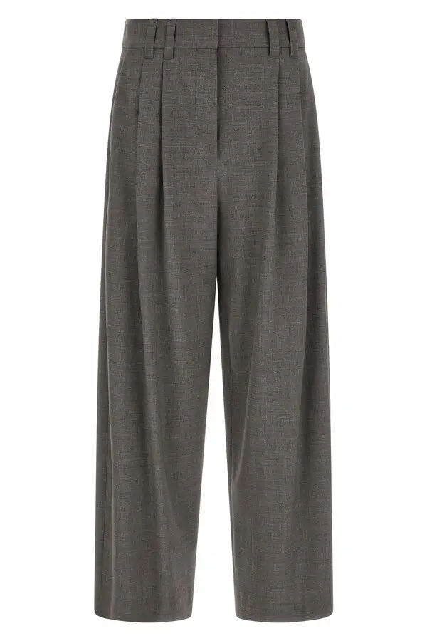 Brunello Cucinelli Wide-leg Trousers - Gray