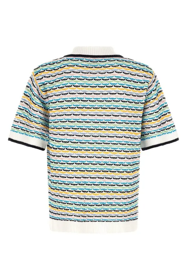 Casablanca Short Sleeve Shirt With Three-dimensional Knit