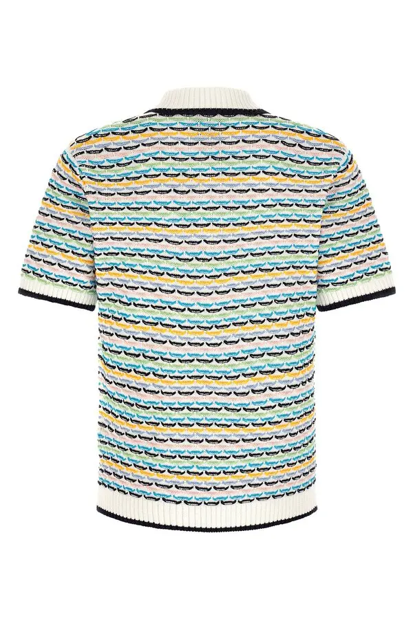 Casablanca Tuck Stitch Knit Polo