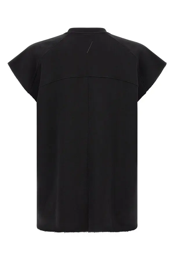 THOM KROM Sleeveless Sweatshirt With Raw Edges