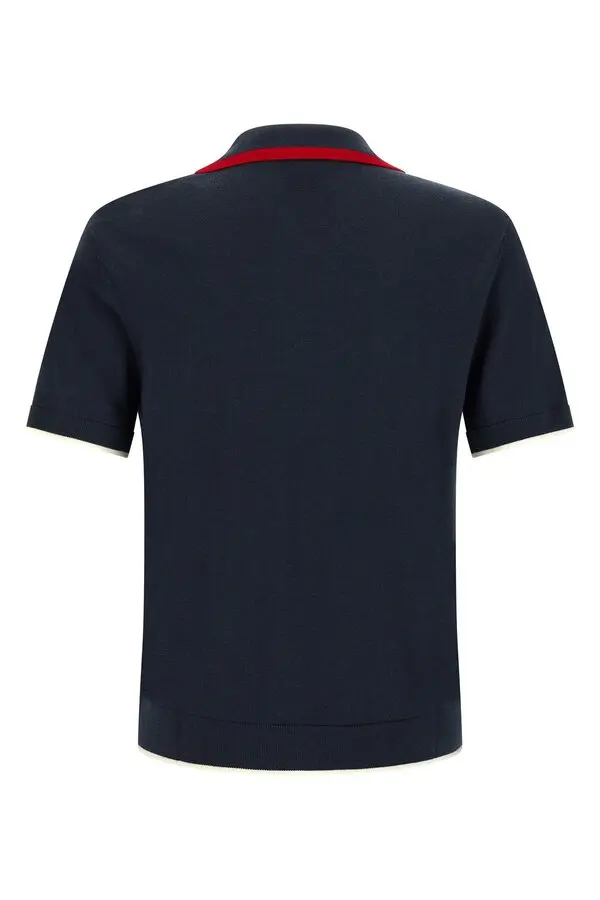 Casablanca Merino Wool Polo With Zip Detail