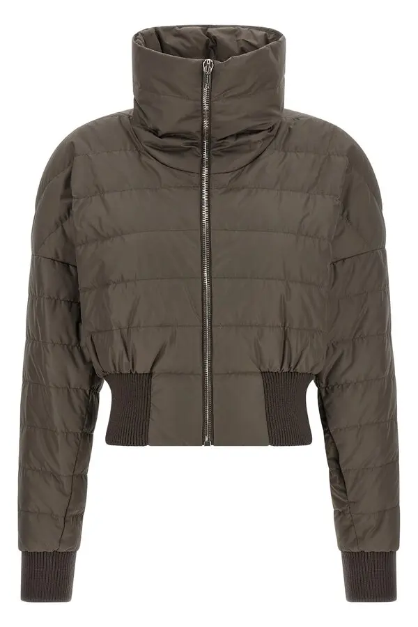 Rick Owens Cropped' Puffer Moncler - Gray