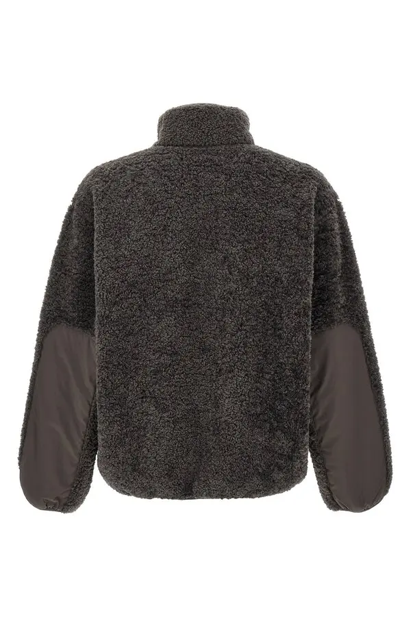 Maison Kitsuné Teddy Fleece Jacket With Contrast Pocket