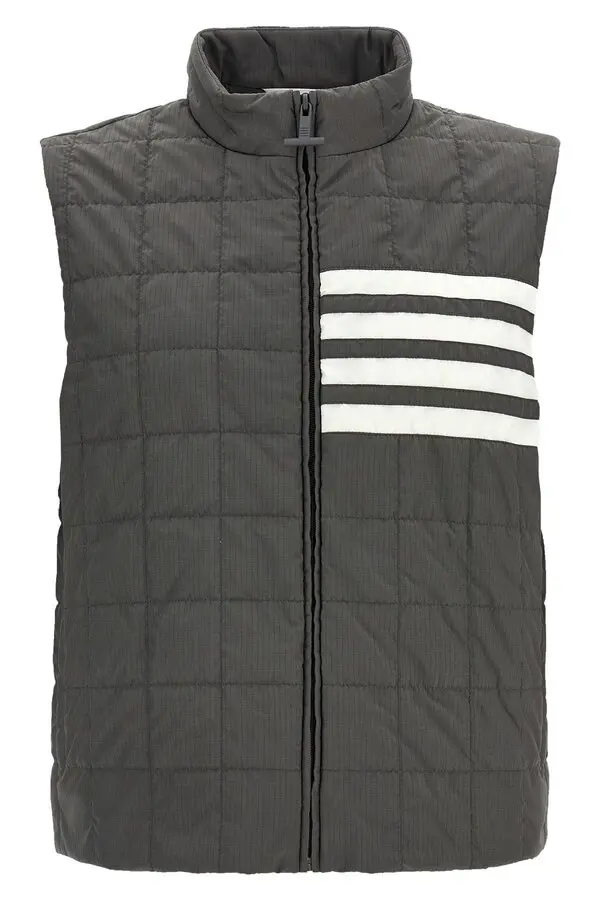 Thom Browne Shiny Ripstop '4bar' Vest