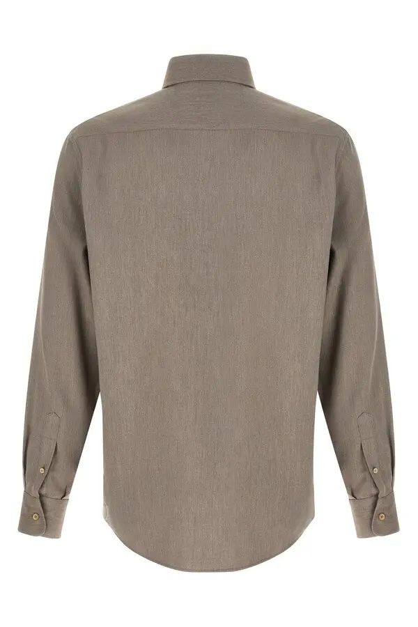 Brunello Cucinelli Cotton Blend Shirt With Spread Collar